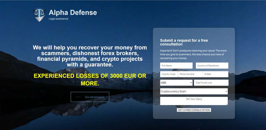 Beware The Alpha Defense Legal Assistance Recovery Scam