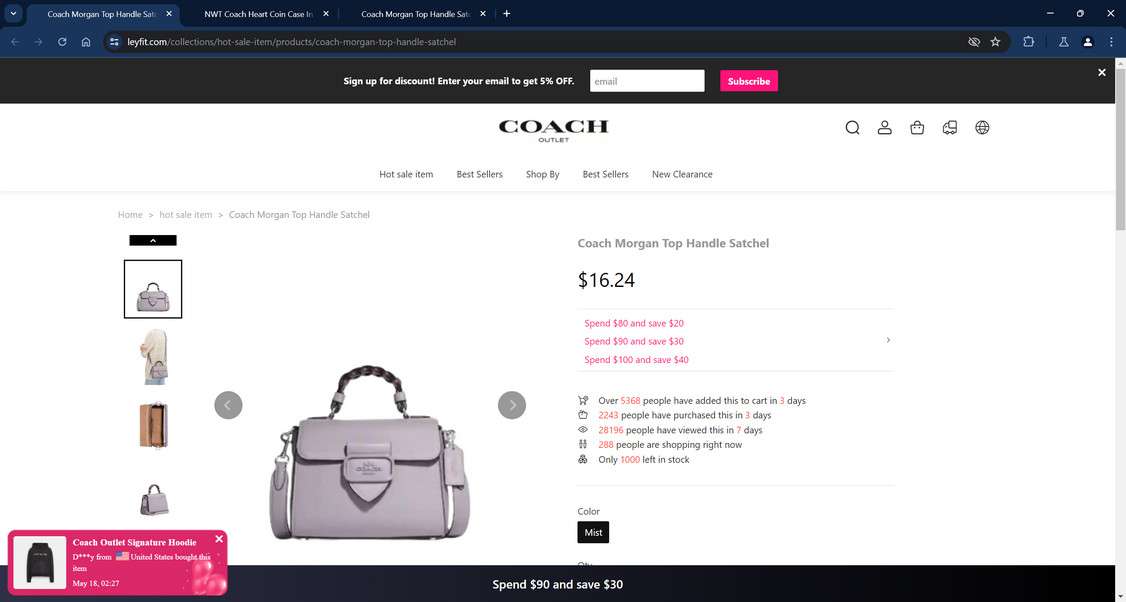 Don't Get Scammed By Fake Coach Outlet 90% Off Sales