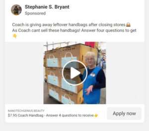 Don't Fall For The Fake Coach Handbag Giveaway Scam - Read This