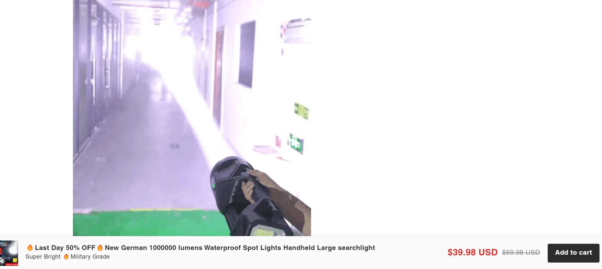 The New German Waterproof Spot Lights Handheld Large Searchlight Scam ...