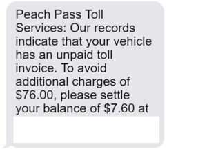 Don't Fall For The Peach Pass Toll Services Scam Texts - Read This!
