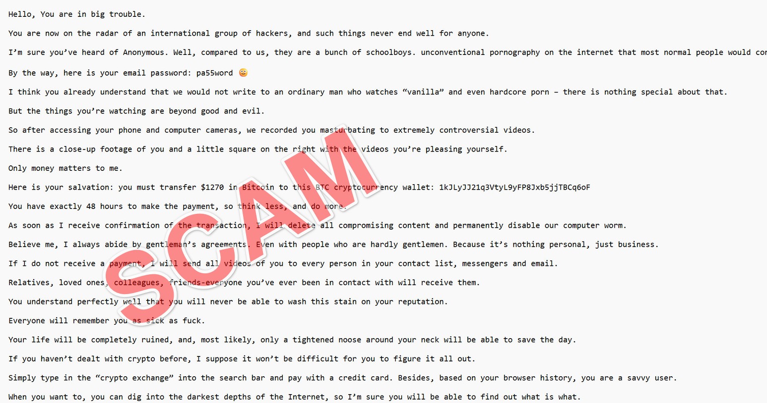 Don't Fall For The Viral "You're In Big Trouble" Email Scam