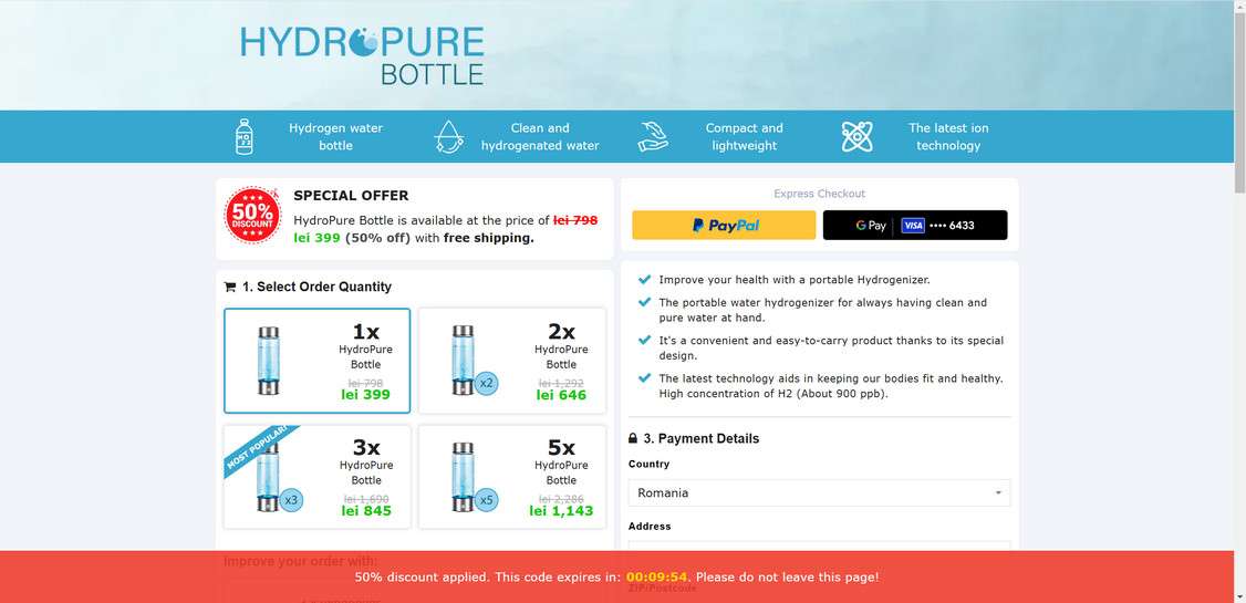 HydroPures Hydrogen Water Bottle - Scam Or Legit? Read This