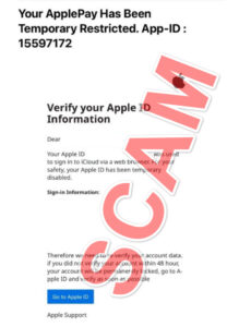 “Your Apple Pay Has Been Temporary Restricted” Email Scam Explained