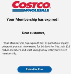 Beware: “Your Costco Membership Expired” Emails Are A Scam