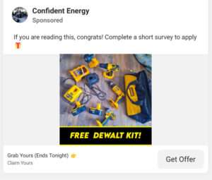 Beware Of The FAKE DeWalt Power Tool Kit Giveaway Scam