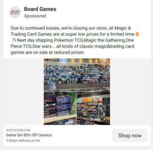 Beware The FAKE Board Game Bliss Store Closing Sale Scam