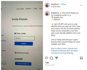 Elon Musk “MUSKX” Promo Code BTC Giveaway Scam Explained