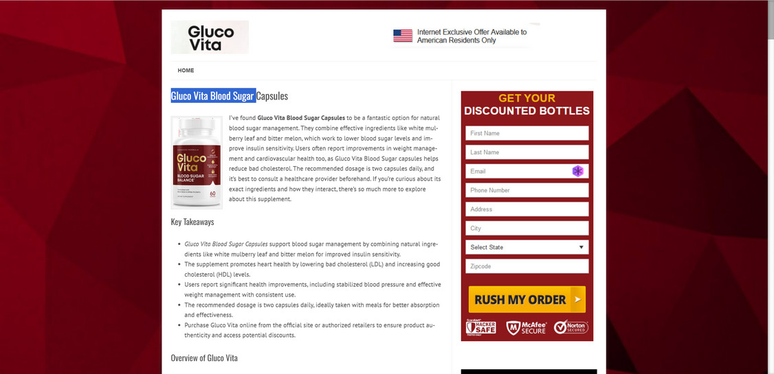 Gluco Vita Blood Sugar Balance - Scam Or Legit? Read This Before Buying