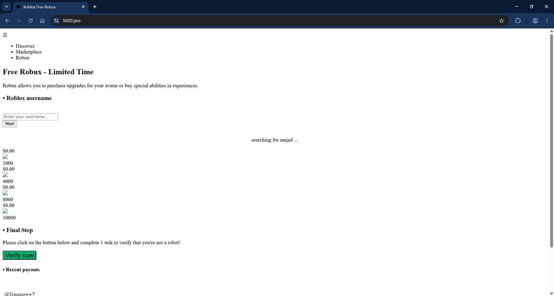 Don't Fall For The FAKE 5020.pro Roblox "Fee Robux" Scam