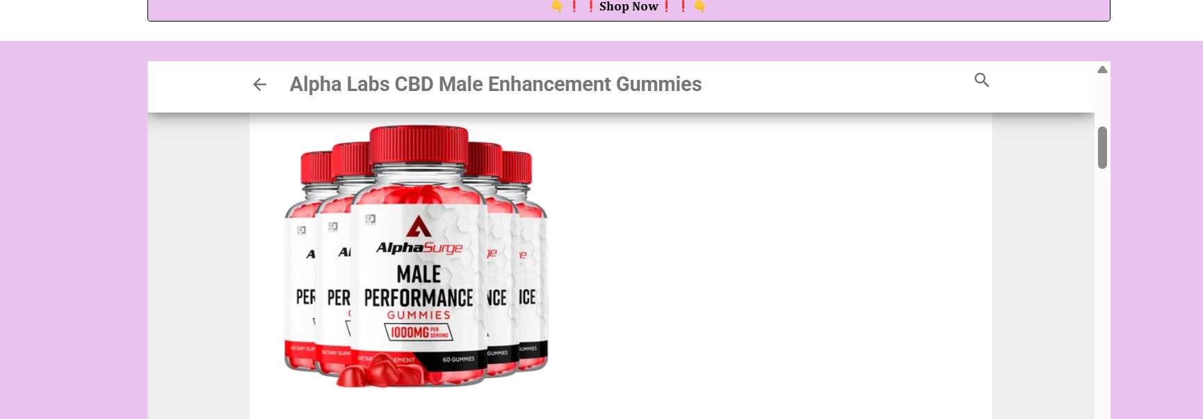 Alpha Labs Male Enhancement Gummies - Scam Or Legit? Read This