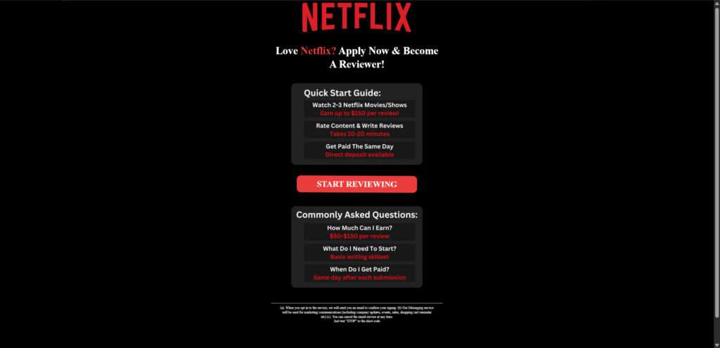 CashReviewNow.com "Netflix Movie Reviewer" Scam - What To Know