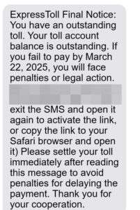 ExpressToll Final Notice Text Scam - What You Need To Know ...