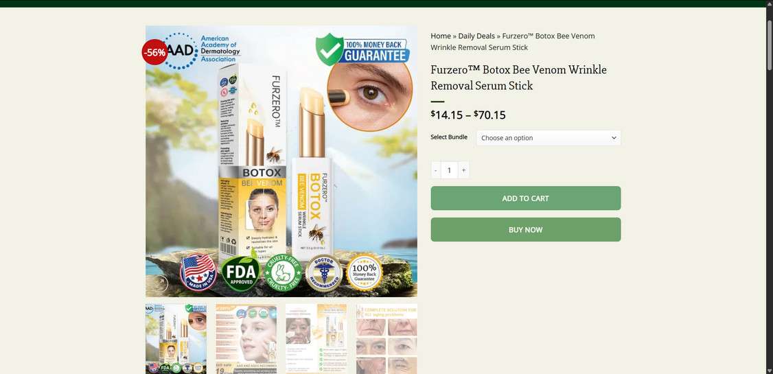 Furzero Botox Bee Venom Wrinkle Removal Serum Stick Scam Exposed