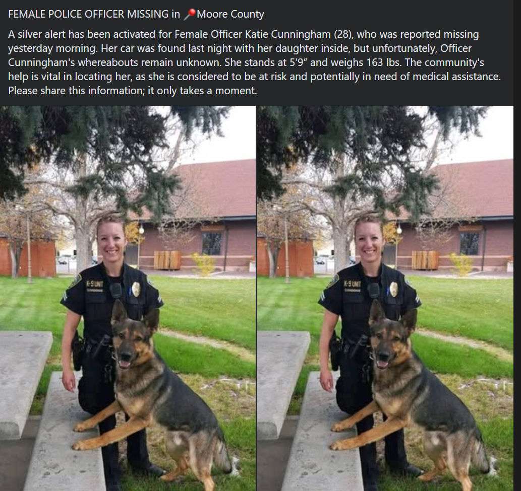 Officer Katie Cunningham Missing Facebook Post Is A Scam — Here’s The Truth