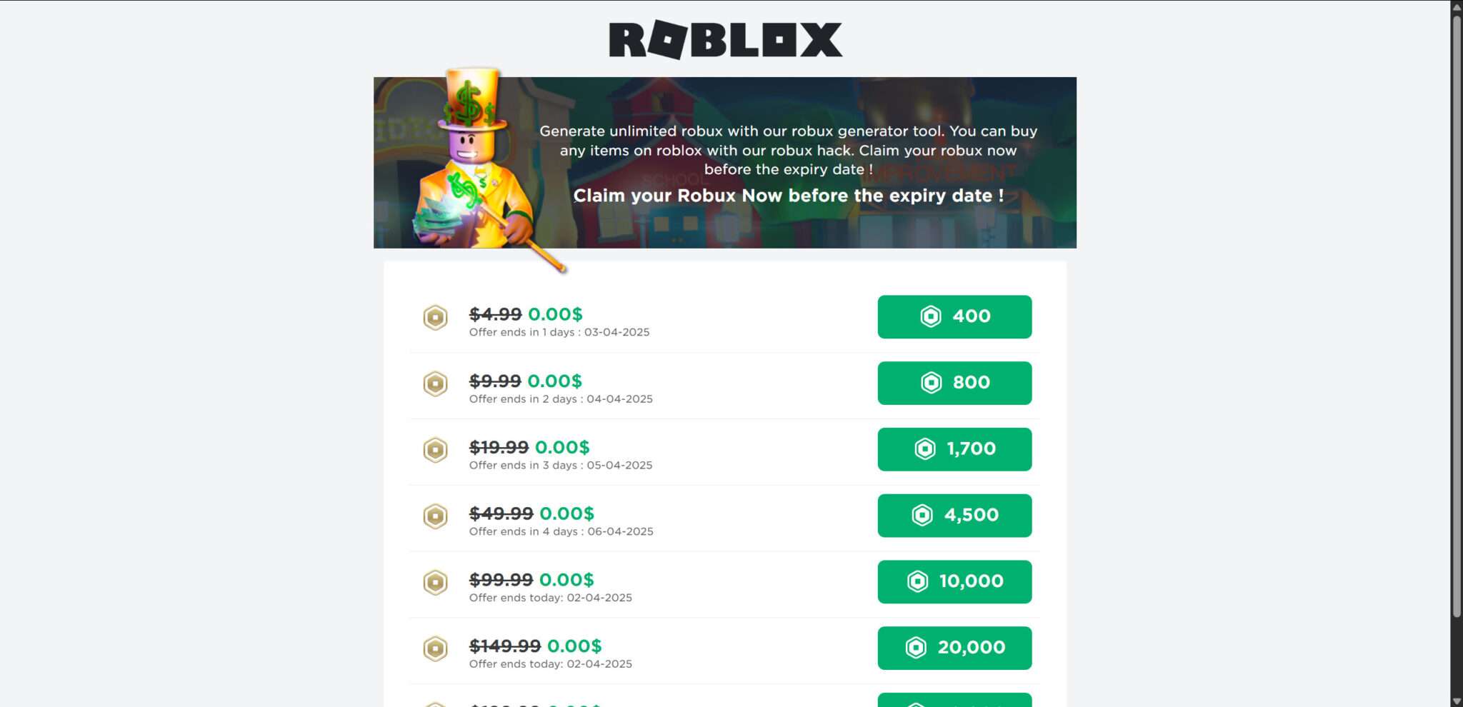Free Robux Generator Scam Exposed: Why These Sites Are Dangerous