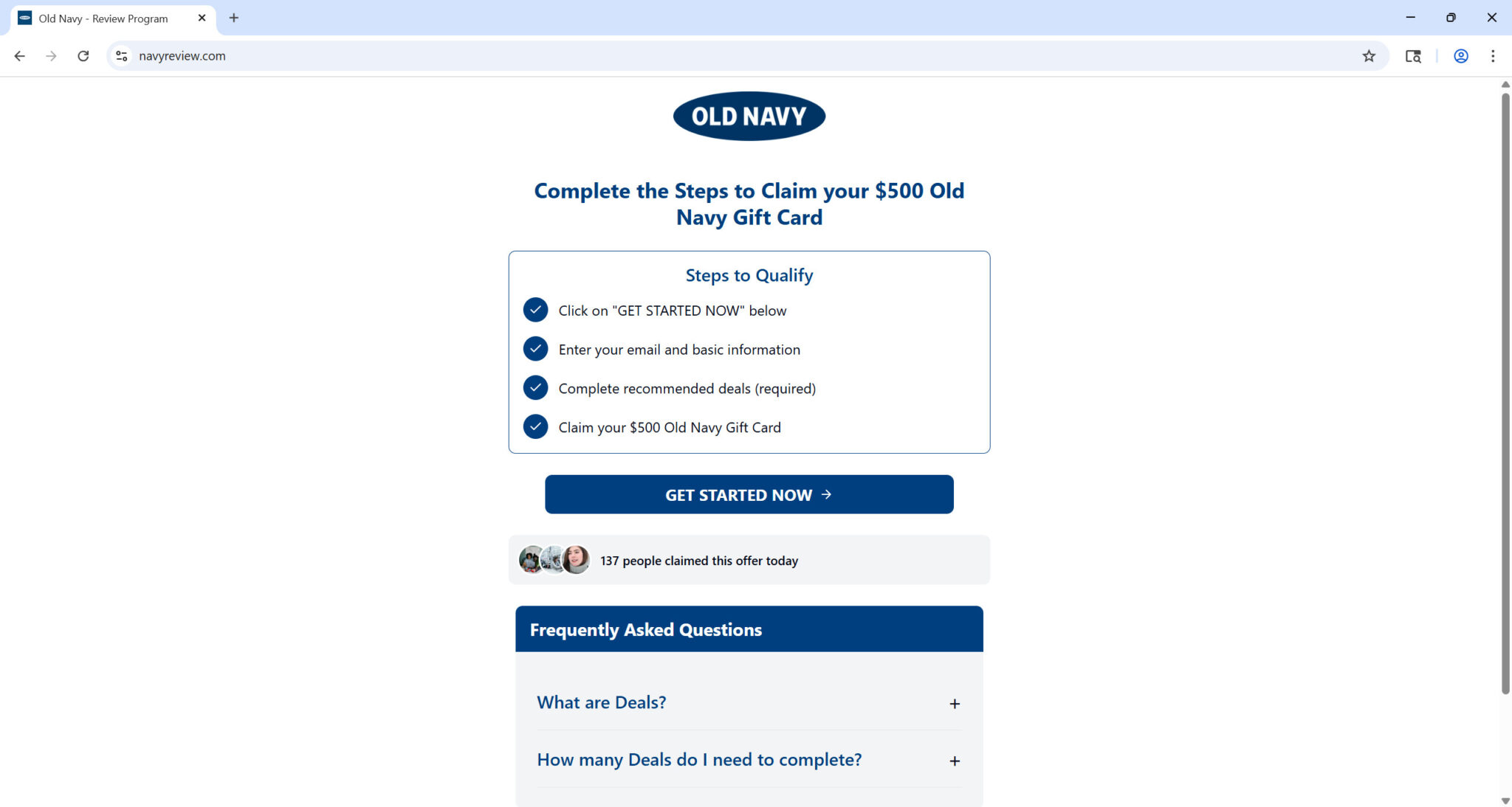 NavyReview.com $500 Old Navy Gift Card Scam Exposed: What You Need To Know