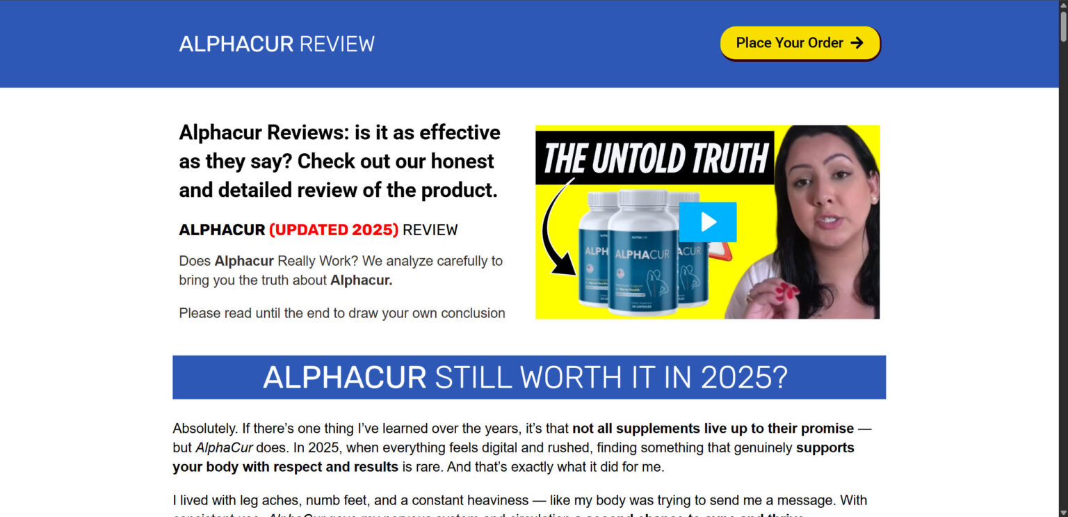 AlphaCur Nerve Health Support - Scam Or Legit? Read This