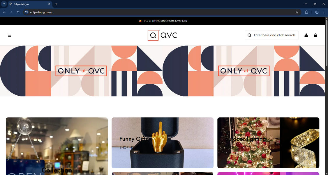 Eclipselivingco.com Scam Store: A Fake QVC Website