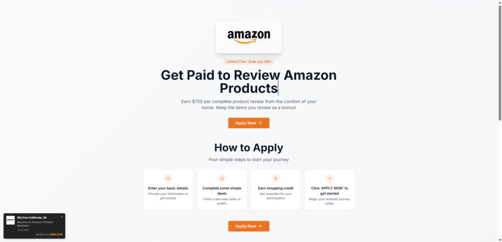 ApplyAmz.com $750 Amazon Gift Card Scam Explained