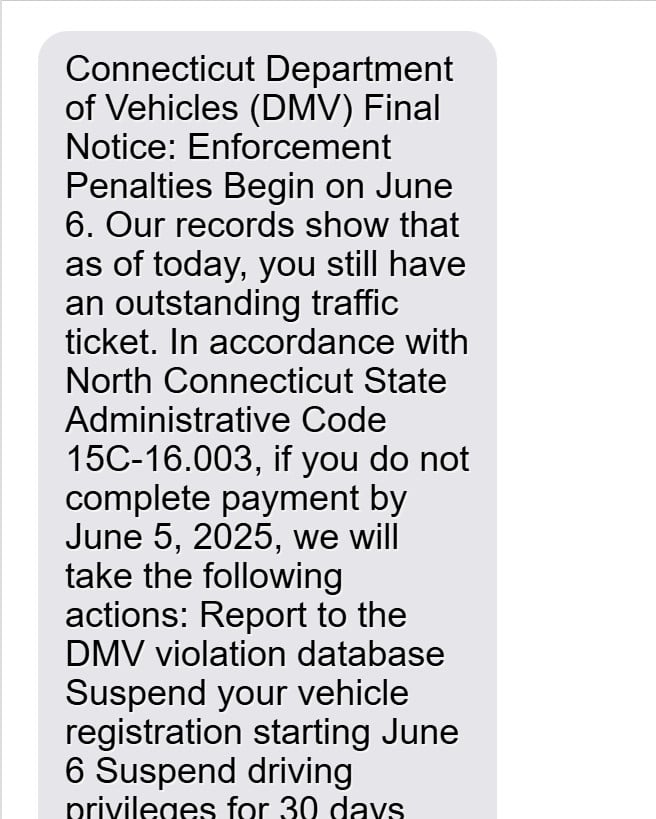 New York DMV Scam Alert: Fake Traffic Ticket Texts