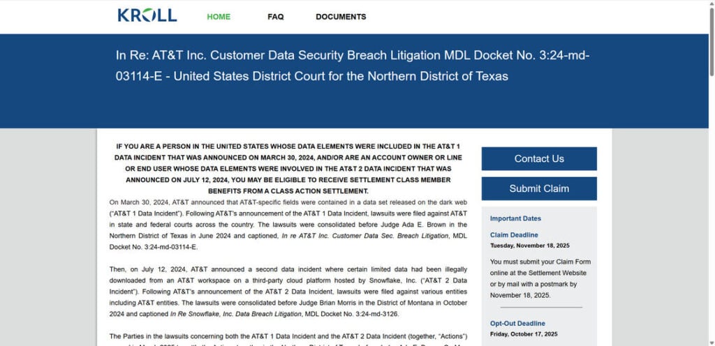 Is The AT&T Settlement Email From Kroll Legit? How To Claim Up To $7,500