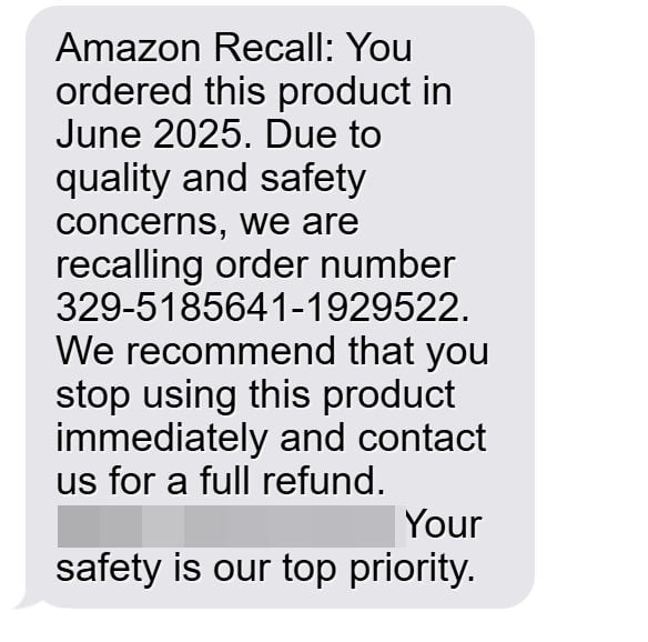 Amazon Recall Text Scam Explained: What It Is, How It Works, And How To ...