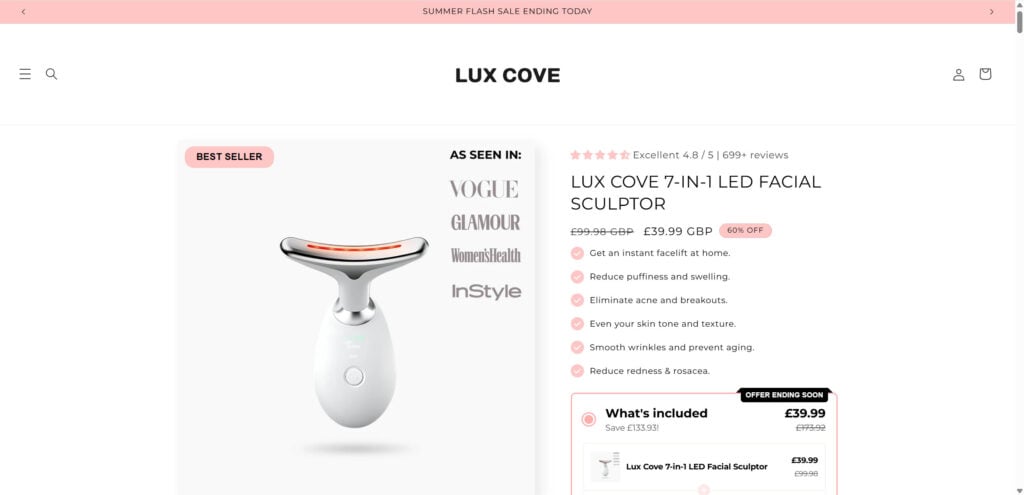 Lux Cove 7-in-1 LED Facial Sculptor Review: The Truth Behind The Hype