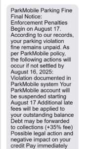 ParkMobile Parking Fine Final Notice Text Scam: Everything You Need To Know