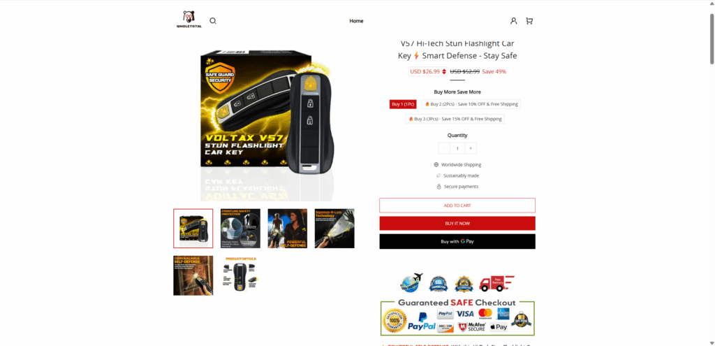 Is The Voltax V57 Stun Flashlight Car Key A Scam? Full Review & Red ...