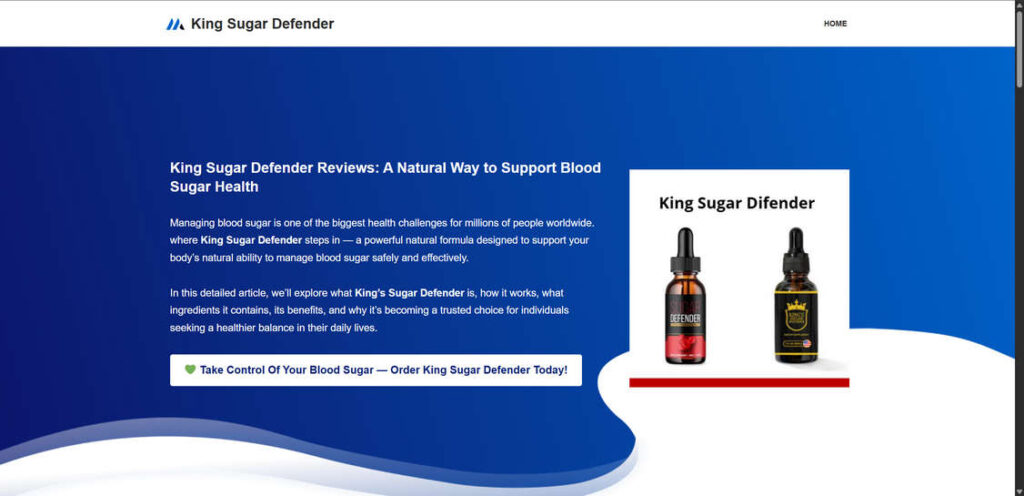 King Sugar Defender Drops - Scam Or Legit? Full Investigation