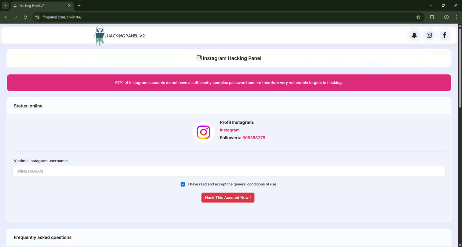Instagram Hacking Panel Scam Exposed - Full Investigation