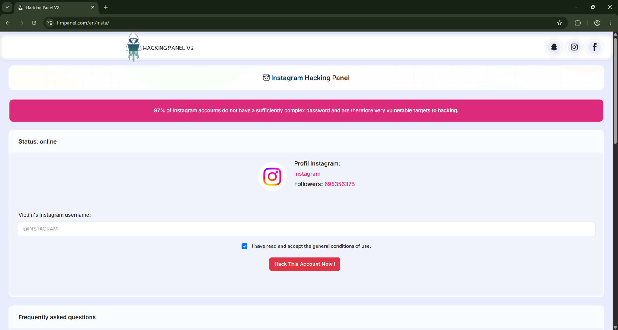 Instagram Hacking Panel Scam Exposed - Full Investigation