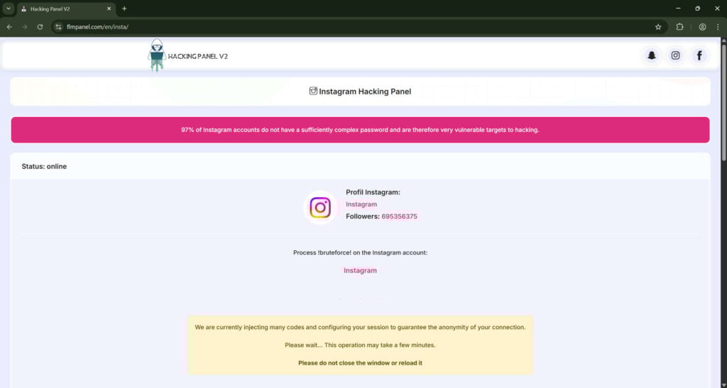 Instagram Hacking Panel Scam Exposed - Full Investigation
