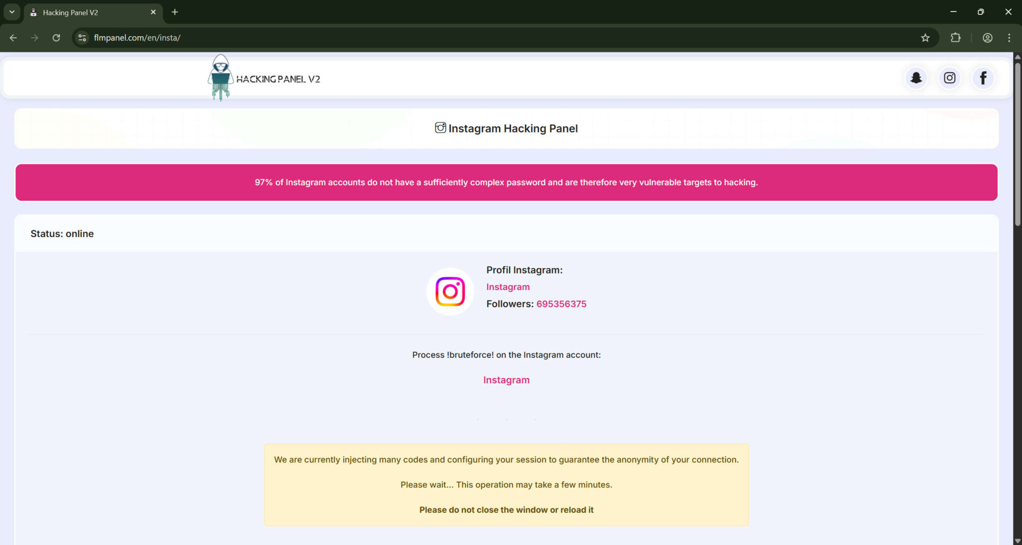 Instagram Hacking Panel Scam Exposed - Full Investigation