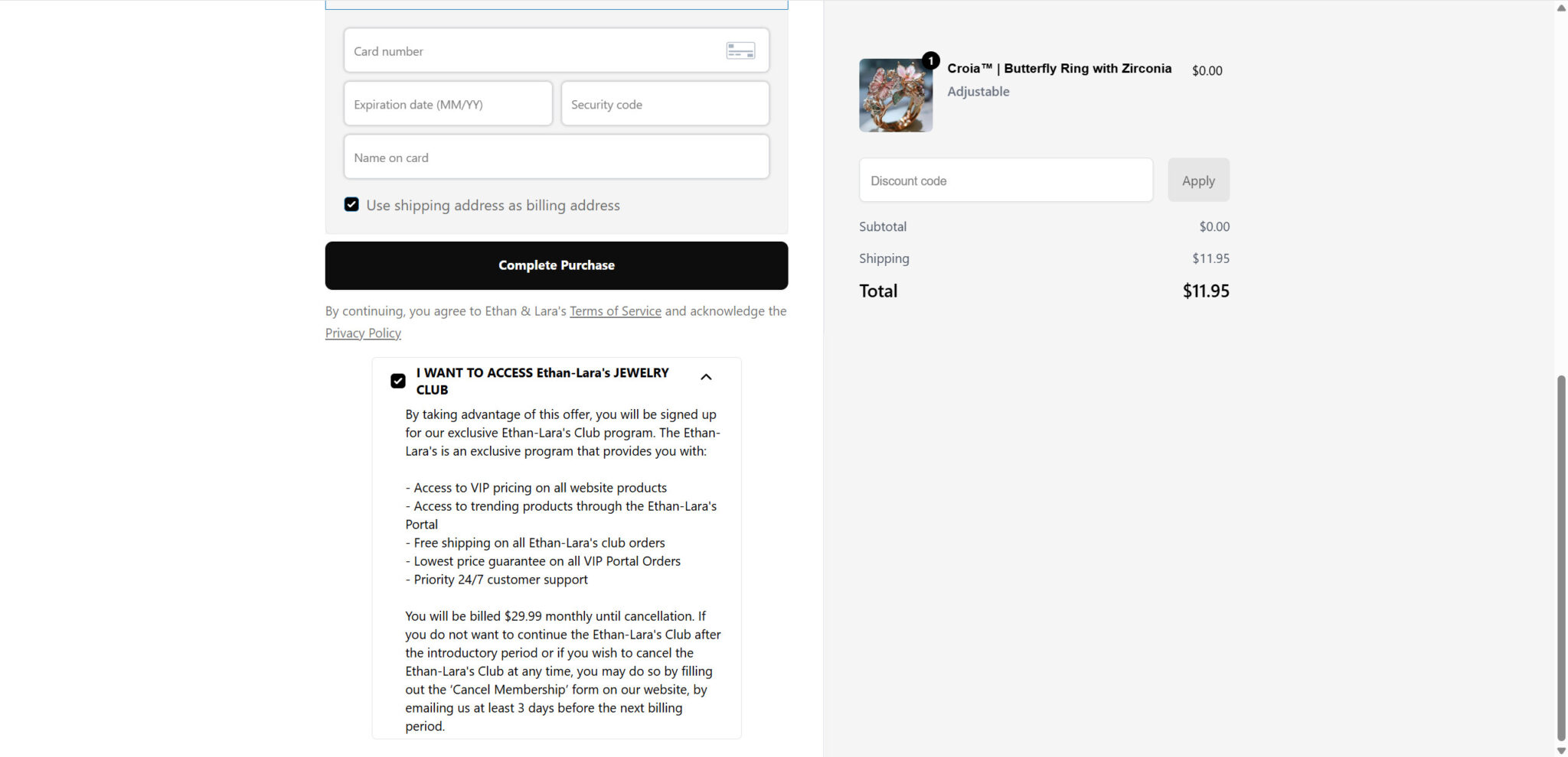 Ethan & Lara Jewelry Closing Sale Scam - Subscription Trap Exposed