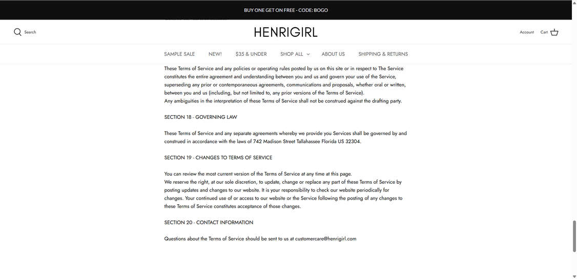 Henrigirl.com Review: Legit Store Or Scam? Our Findings