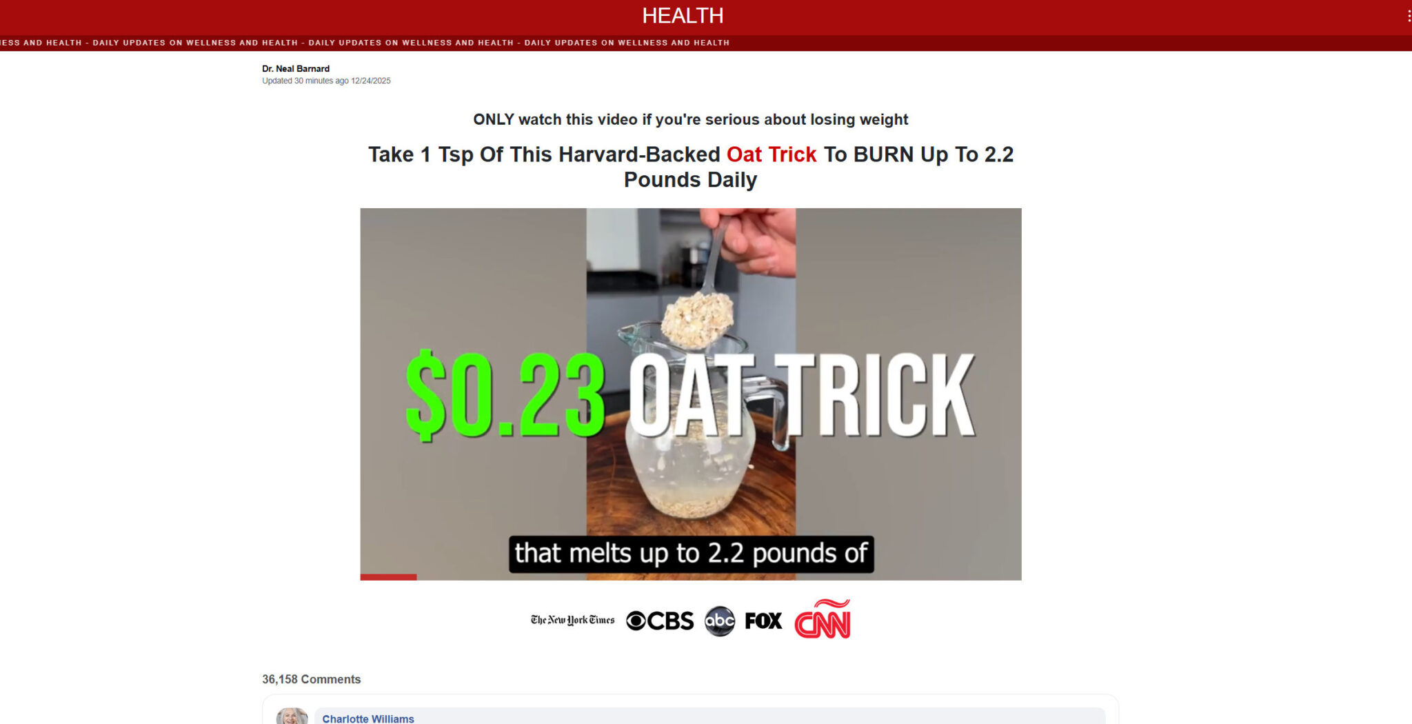 Beware The FAKE Harvard-Backed Oat Trick Supplements Scam