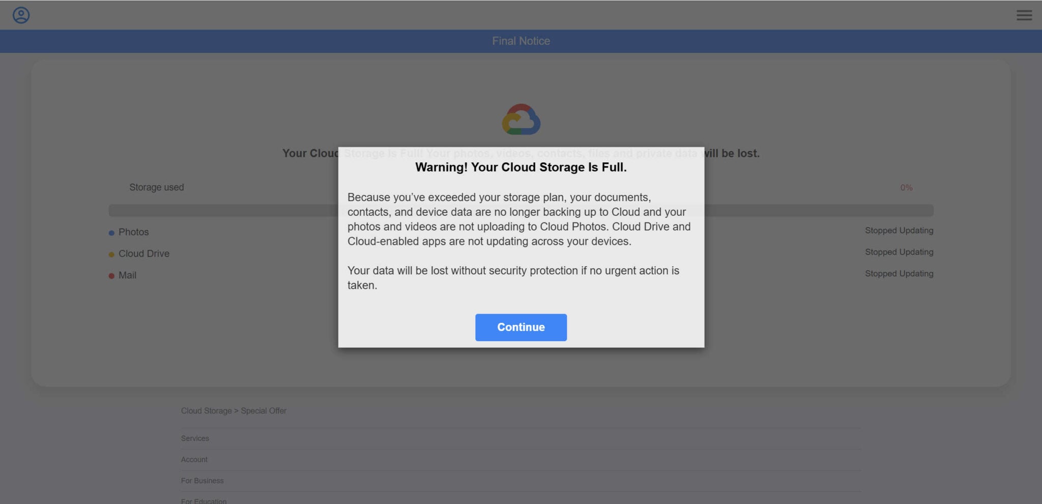 Bewar The FAKE "Your Cloud Storage Is Full" Alert (Scam EXPOSED)