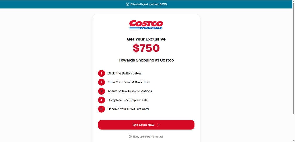 Costco-Rewards-Portal.Netlify.app Scam - The FAKE Costco Gift Card