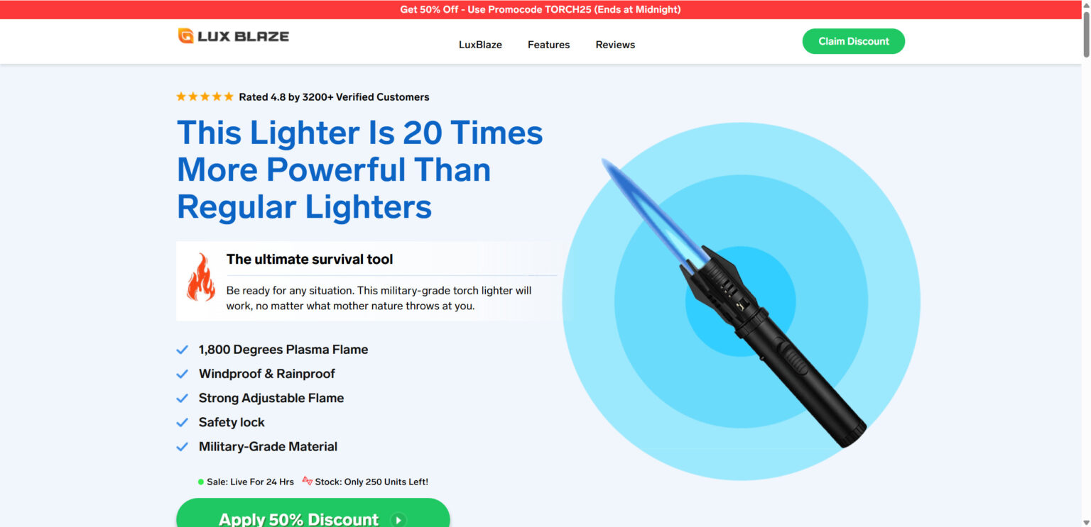 Lux Blaze Lighter EXPOSED – Scam Or Legit? Here’s The Truth