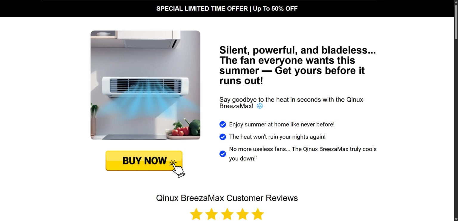 BreezaMax AC Scam EXPOSED – Fake Cooling Claims, Cheap Product, No Real AC